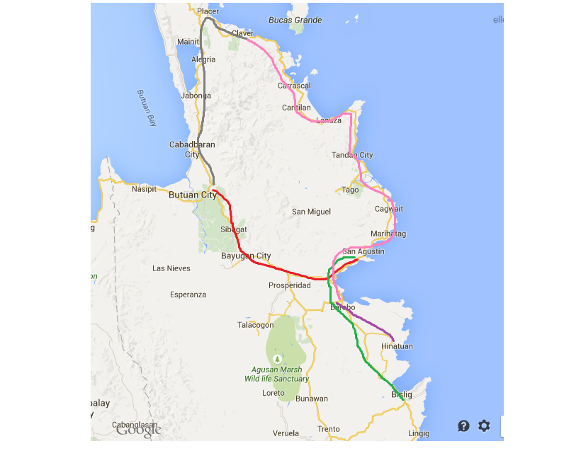 Butuan-Surigao Del Sur-Surigao Del Norte-Butuan : Itinerary and Expenses