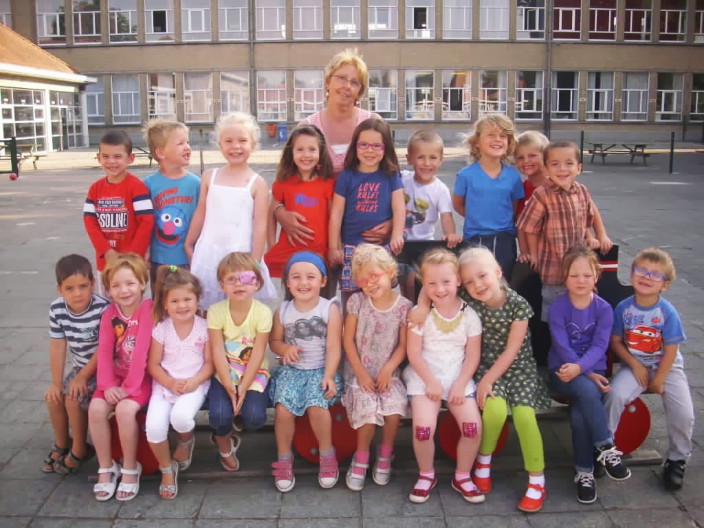 2de kleuterklas van juf Rita: Klasfoto
