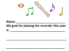 Treble in the Classroom: Recorder Reflection and Assessment Sheets