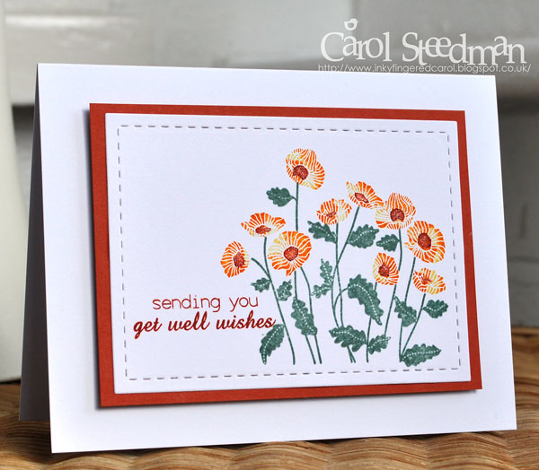 Inky Fingers: Papertrey Ink Get Well card using Reasons To Smile