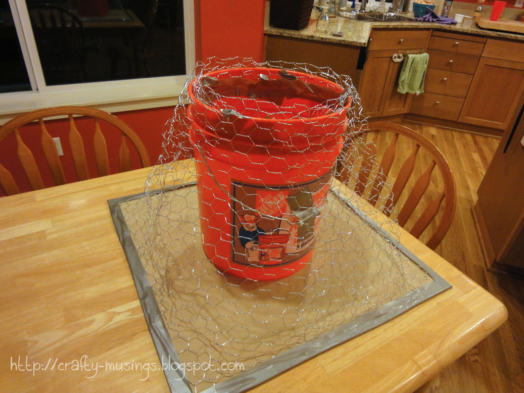 Crafty Musings: Making of a volcano - Day 1