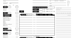 SkilTao's Gaming Blog: Pathfinder Character Sheet, Revised