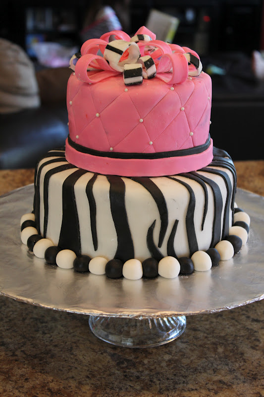 Keeping up with the Kitchen Mom: Pink Zebra Cake