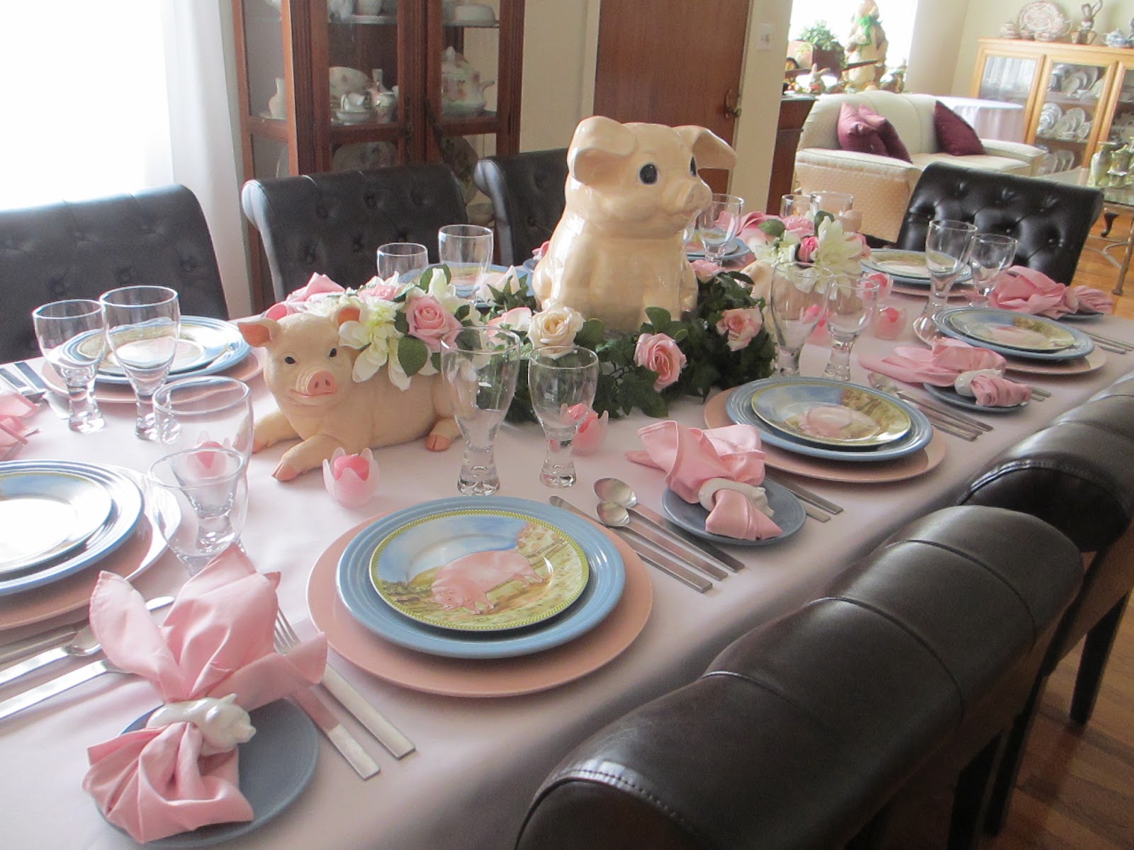 The Welcomed Guest: Celebrating National Pig Day Tablescape