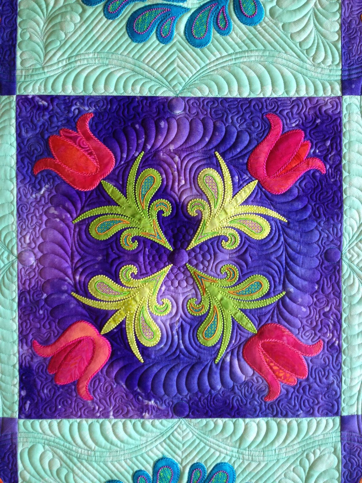 Sewing & Quilt Gallery: Embroidered Applique Beauty