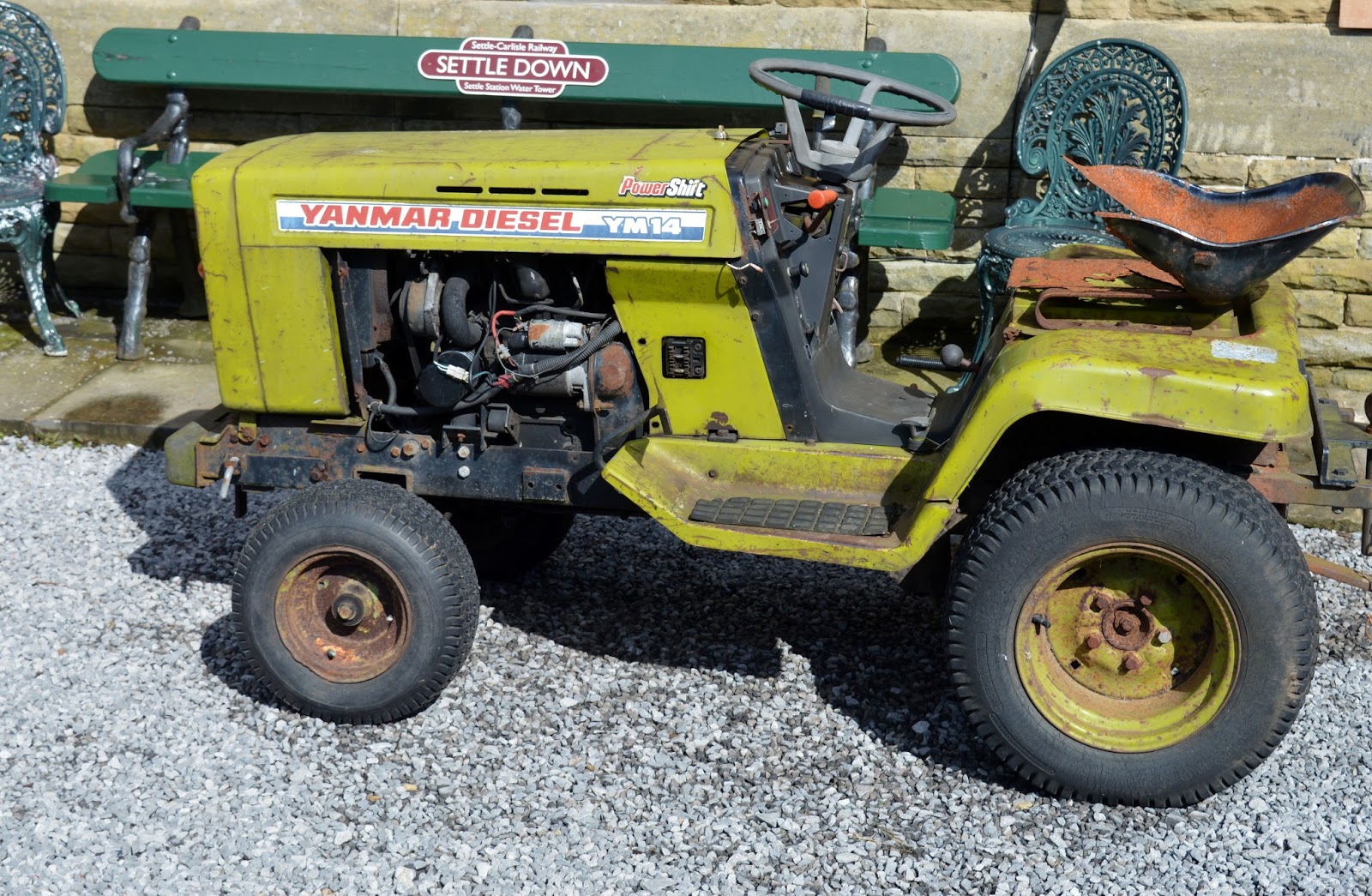 Settle Station Water Tower: A Little Grey Yanmar Now