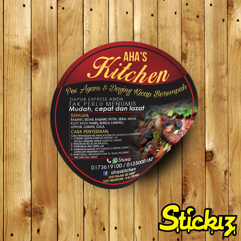 Stickiz Blog: Contoh Design Sticker Lagi Sekali AHA'S Kitchen Kali Ni ...