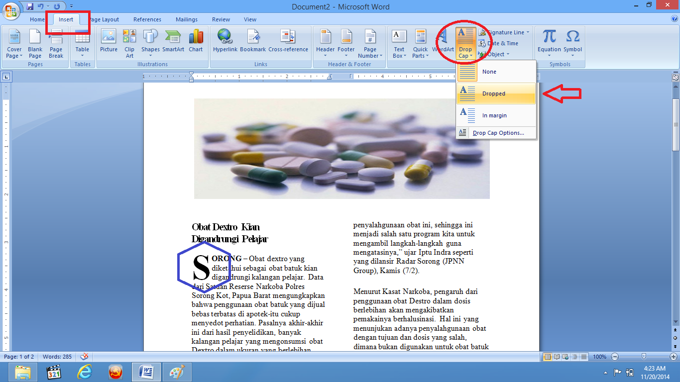 Welcome To My Life: membuat tampilan koran pada dokumen Word