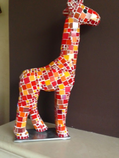 mozaiek als hobby: rode giraf