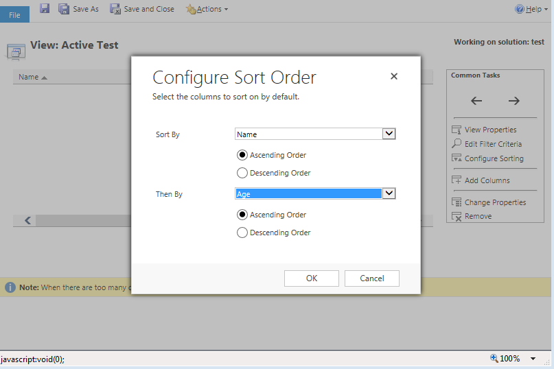 View Sorting more than two columns - Microsoft Dynamics CRM Community