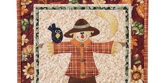 Quilt Patchwork Harvesting Scarecrow-Pattern