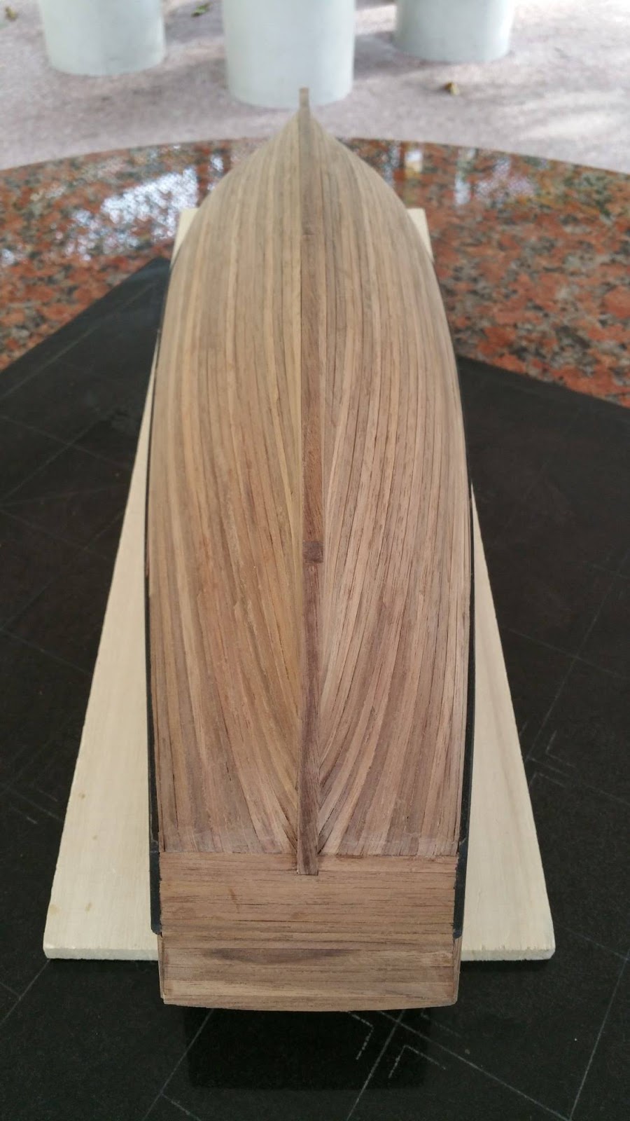 Malaysia Wooden Model Ship : Halcon Build Log - 2nd Layer Planking