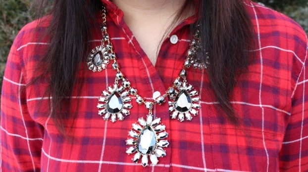 kiki's B.F.F: Checked + Bling [OOTD]