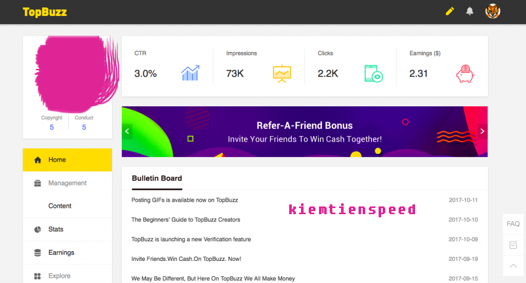 Kiếm tiền từ việc tải video lên TopBuzz - Kiemtienspeed - Cách kiếm ...