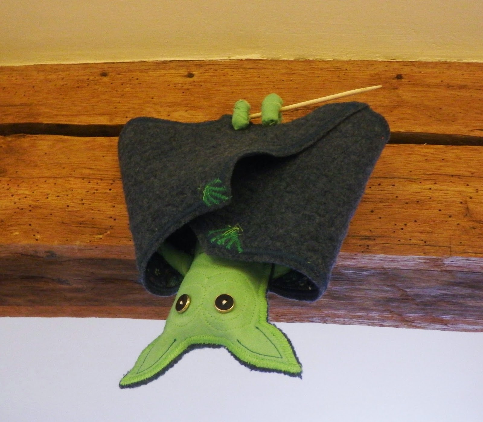 Wonky Patchwork: Hanging Bat Mini Quilt