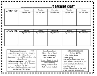 First Grade O.W.L.s: Behavior Chart Communication Form - Freebie