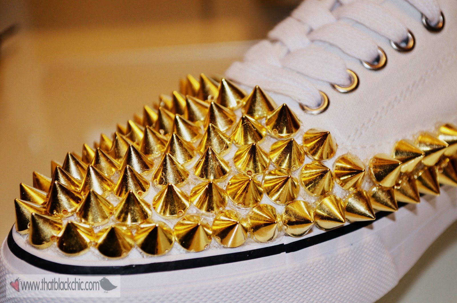 DIY : Sneakers & Studs, I'm all about that STUD life! | That Black Chic