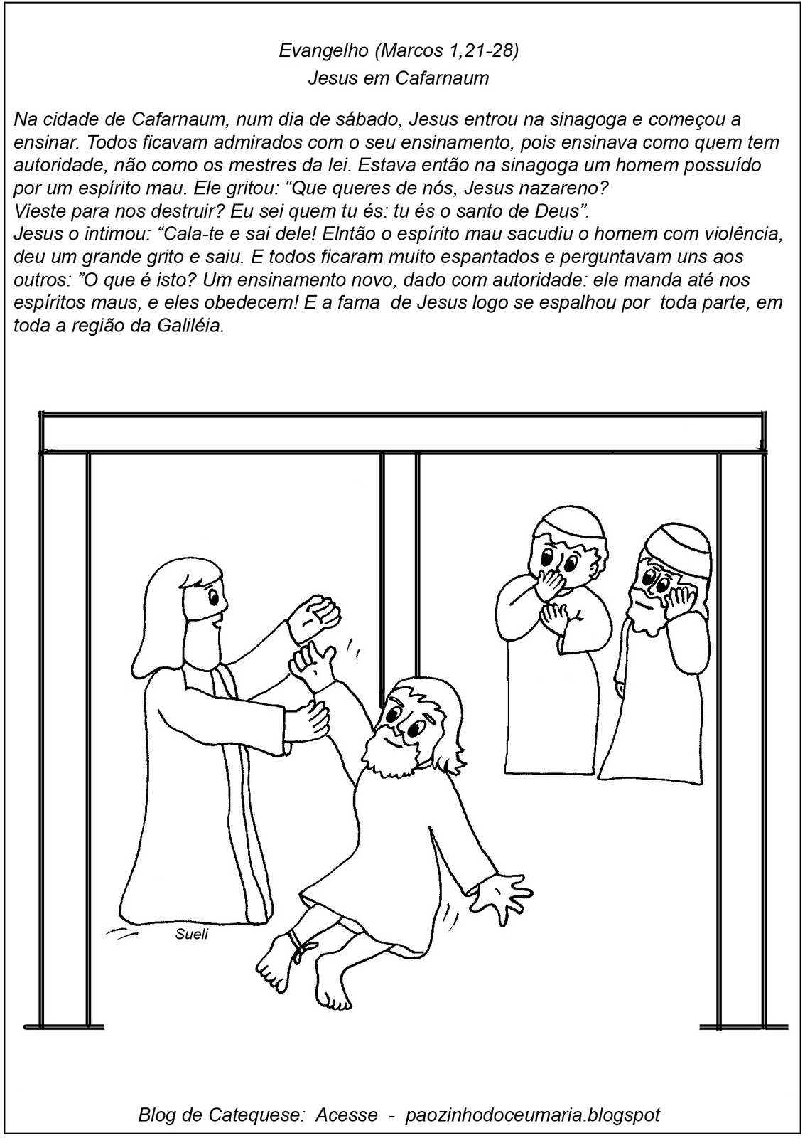 Pãozinho do Céu: Evangelho 4º Domingo Comum - Marcos 1,21-28 ...