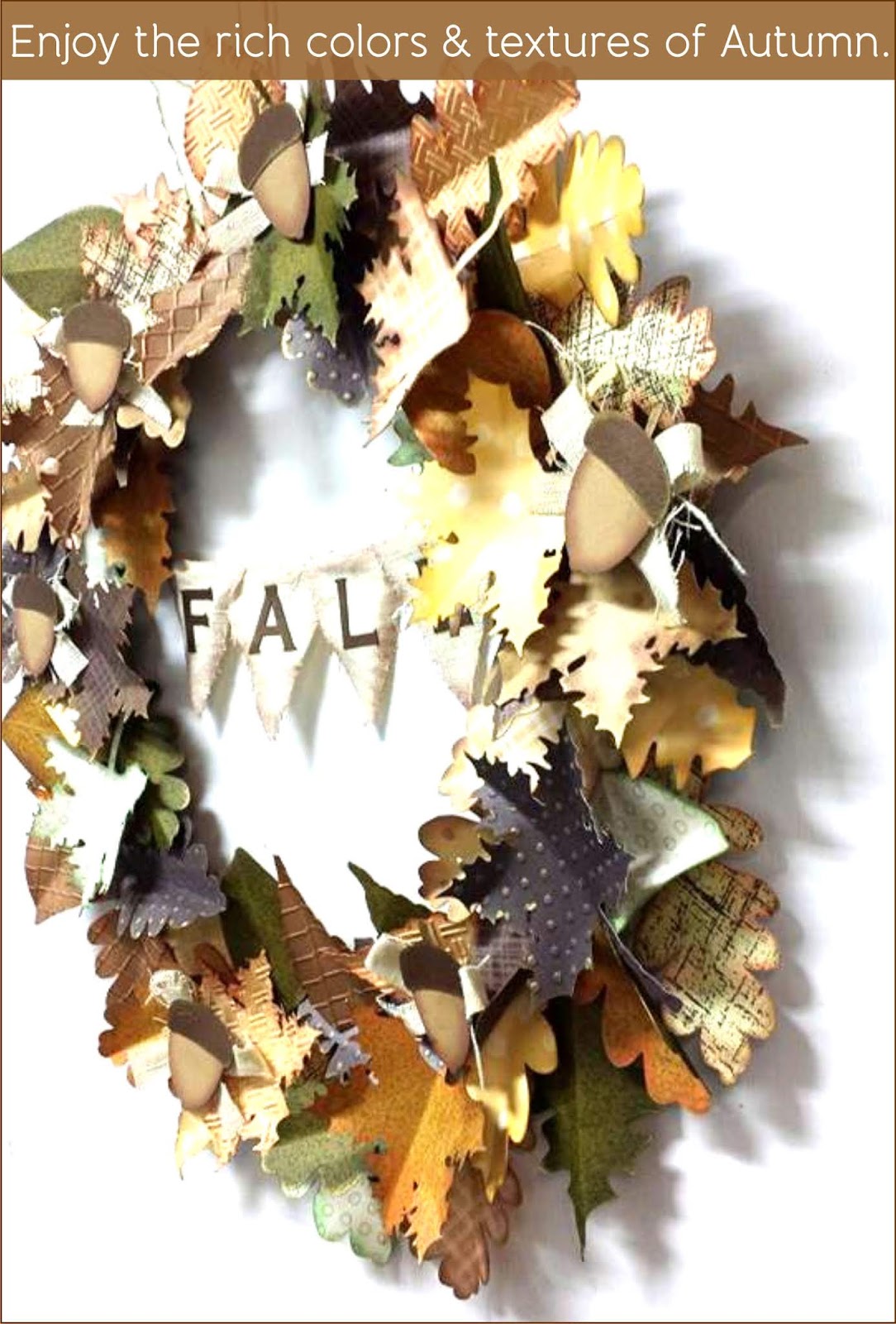 Paper Leaves to Create Fall Wreath - myscrapchick
