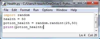 Project 1 - Health Portion - Part 1 - Python Programming for Beginner!