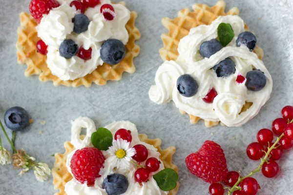 Plakta grietinėlė su vafliais