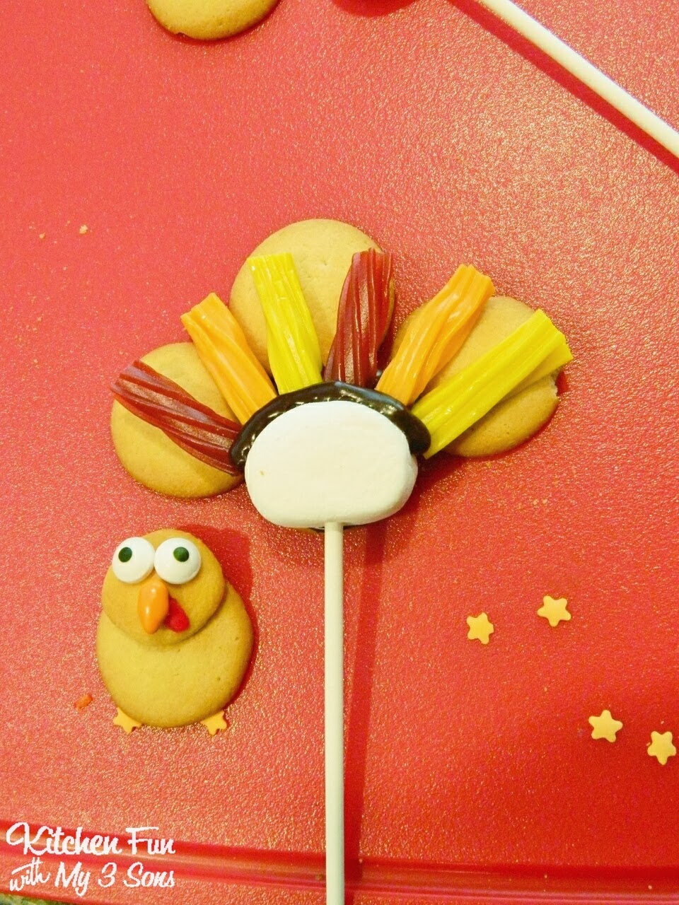 Thanksgiving Turkey Cookie Pops - Kitchen Fun With My 3 Sons