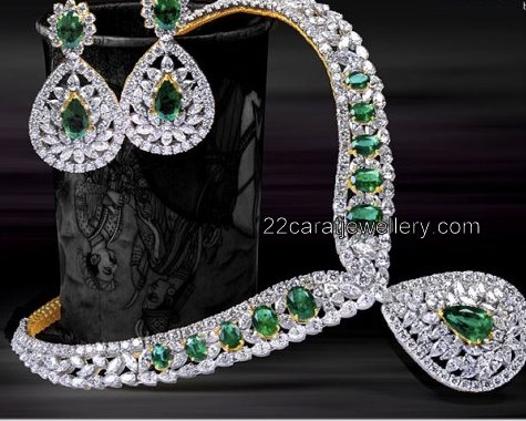 Glorious Diamond Set - Jewellery Designs