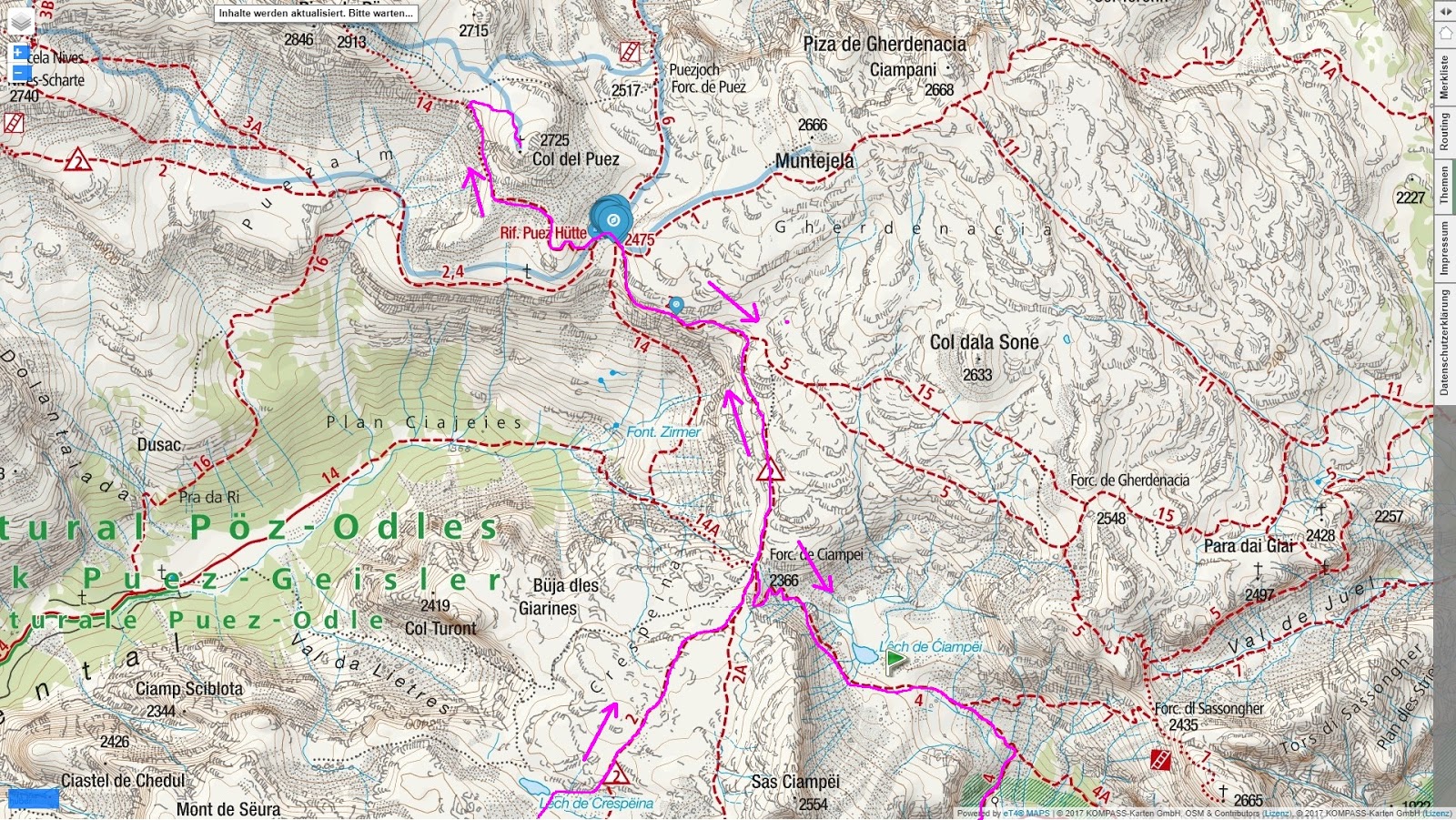 Montagna a tutta birra: Rifugio Puez, 2475 m - Col de Puez, 2724 m ...