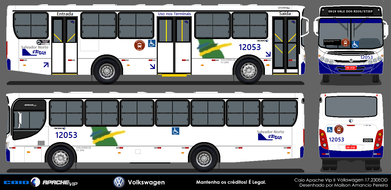 Apache Vip 2 Salvador Norte (Pedido) | DESENHO ONIBUS BRASIL