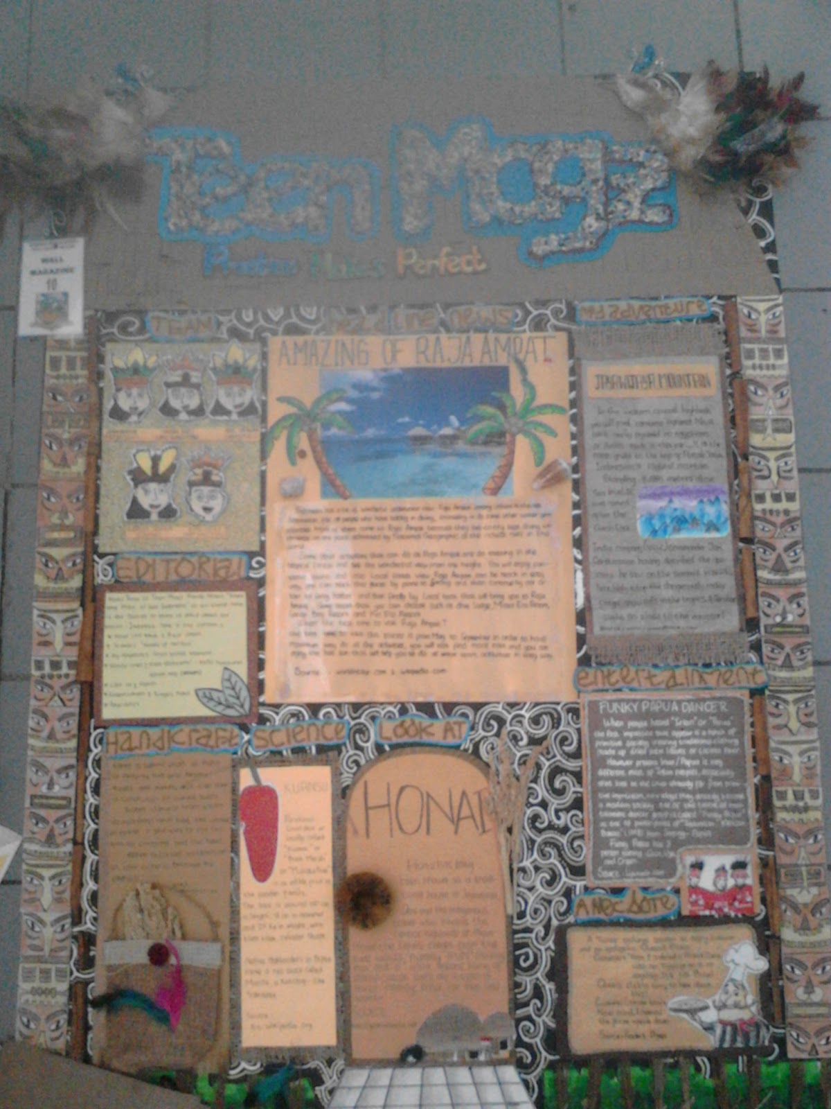 CONTOH "ENGLISH WALL MAGAZINE" KREASI SISWA SMP DI JAKARTA SELATAN ...