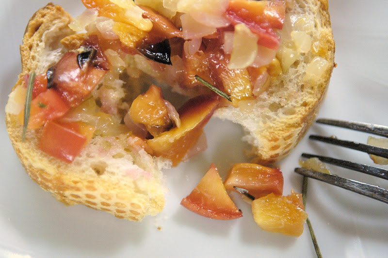 Super-Simple Roasted Nectarine Bruschetta