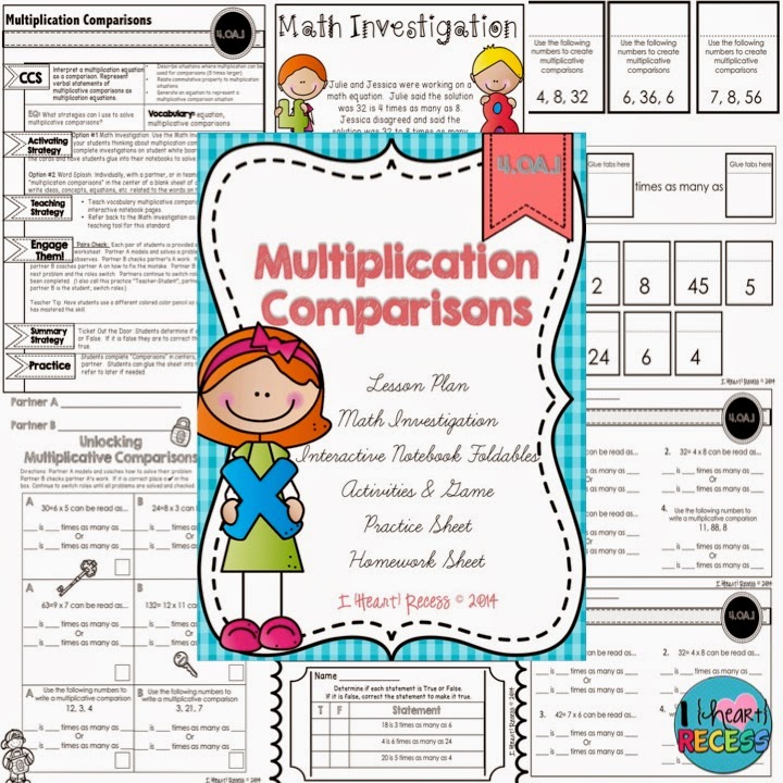 Math Mentor Text & a FREEBIE - I {heart} Recess