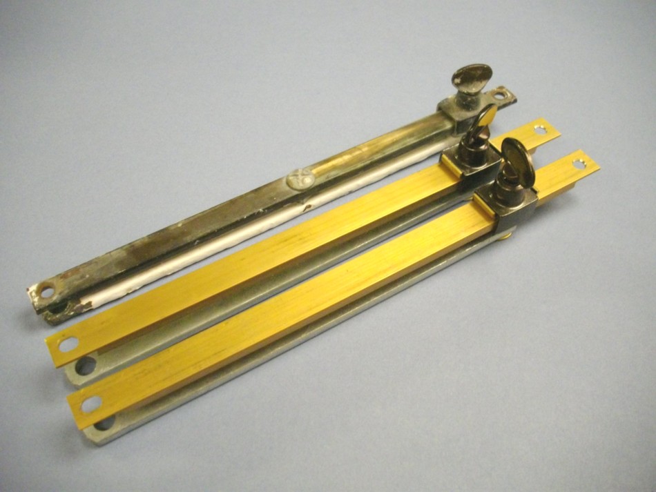 Metal Window Parts: Slide stay, cut down.