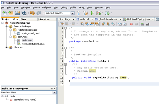 Coding together: Spring framework with Netbeans 7.0 tutorial