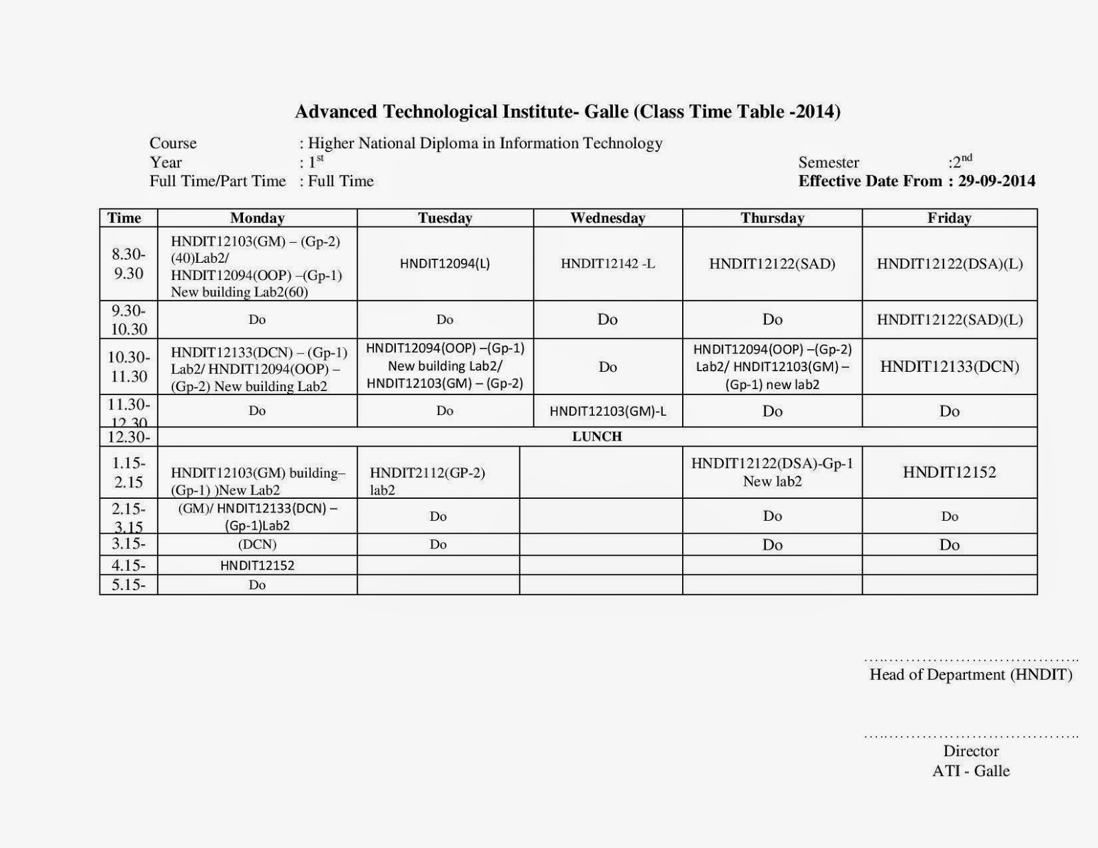 Higher National Diploma in Information Technology(HNDIT) - Labuduwa ...