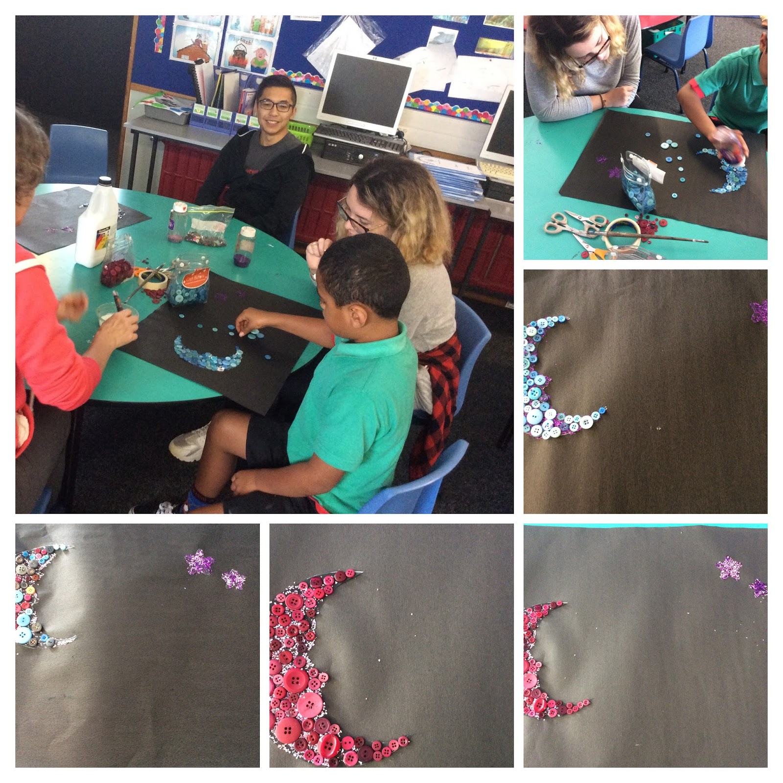 Room 10 @ Glen Innes School: Button Moon Craft by Room 3