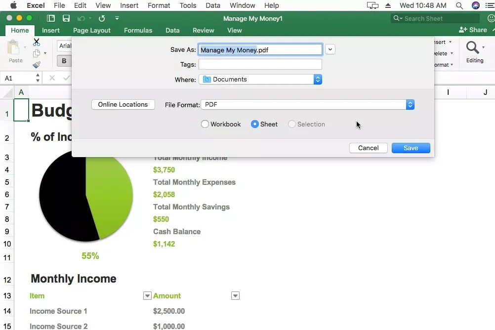 Convert Excel File To PDF Format In 1 Minute Without Any Tool And