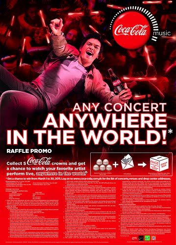 Coca-Cola’s Any Concert Anywhere in the World Raffle Promo | Rockstarmomma