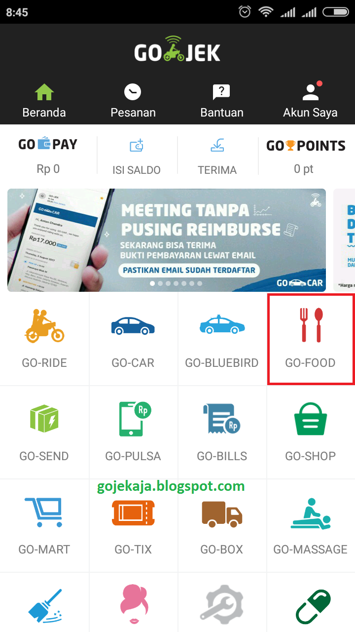 Cara Pesan Makanan Lewat Gojek Menggunakan Go-Food | Nanapedia