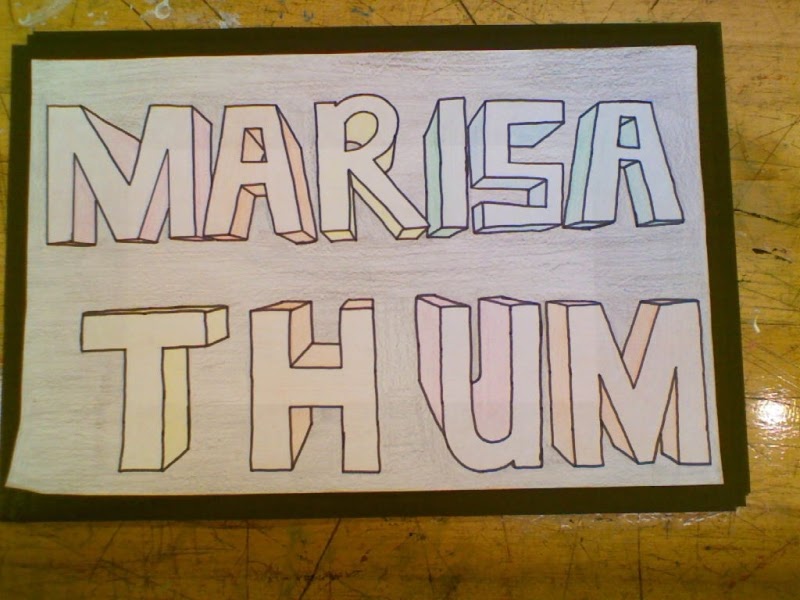 Marisa's Art Blog: One-Point Perspective Name
