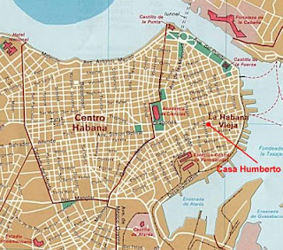 Map of Havana, Cuba