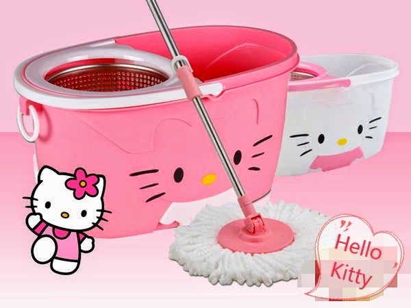 Dream's Household : Hello Kitty 360-Degree Microfibre Spin Mop Set