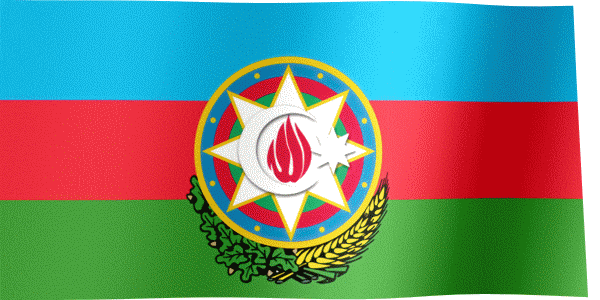 Flag of Azerbaijan (GIF) - All Waving Flags