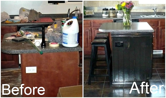 The Polka-Dot Umbrella: Kitchen Island Redo