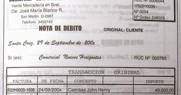 Formato de nota de DEbito | FINANZAS y CONTABILIDAD