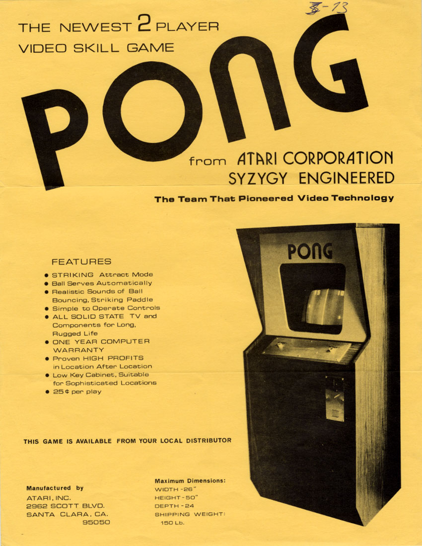 Pong 1972 Atari