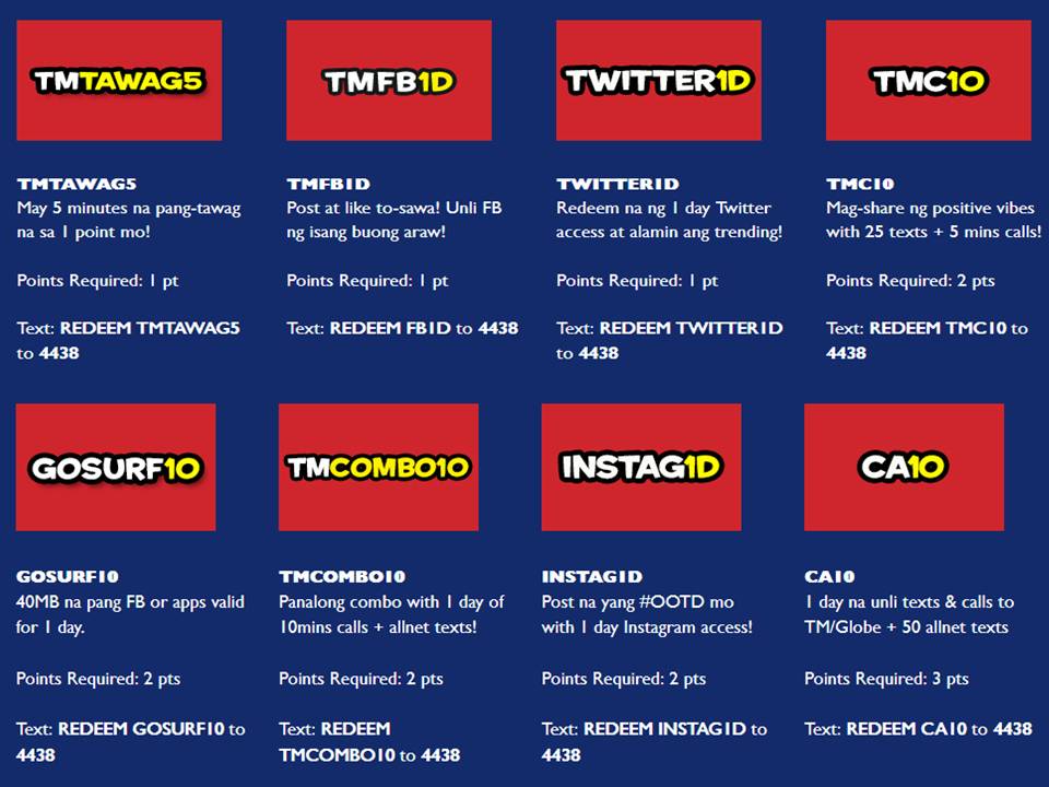 Ang Internet ni Paoloaztig: Republika ng TM Complete List of Rewards ...
