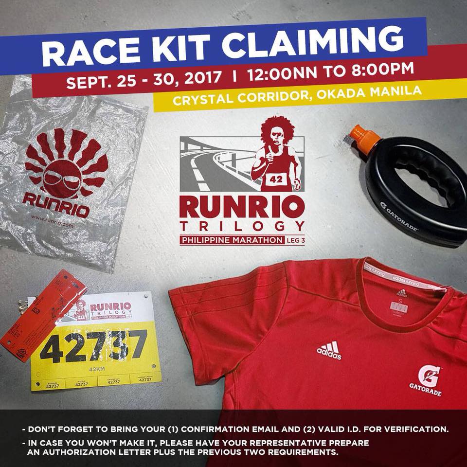 Race Reminders on the Runrio Trilogy 2017 Philippine Marathon