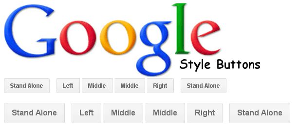 Google Style CSS3 Buttons | BWidgets