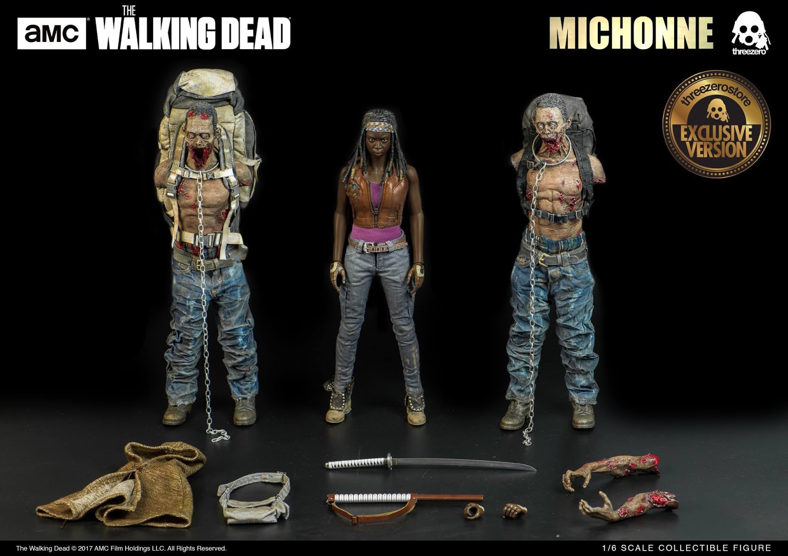 toyhaven: ThreeZero 1/6th sale AMC The Walking Dead Michonne 12" figure ...